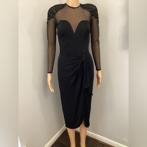 Cache | Dresses | Super Sexy Vintage Cache Sheer Back Dress | Poshmark